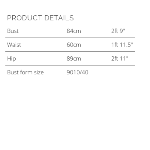 FEMALE BUST FORM - VINTAGE CALICO (HFB) | Proportion London